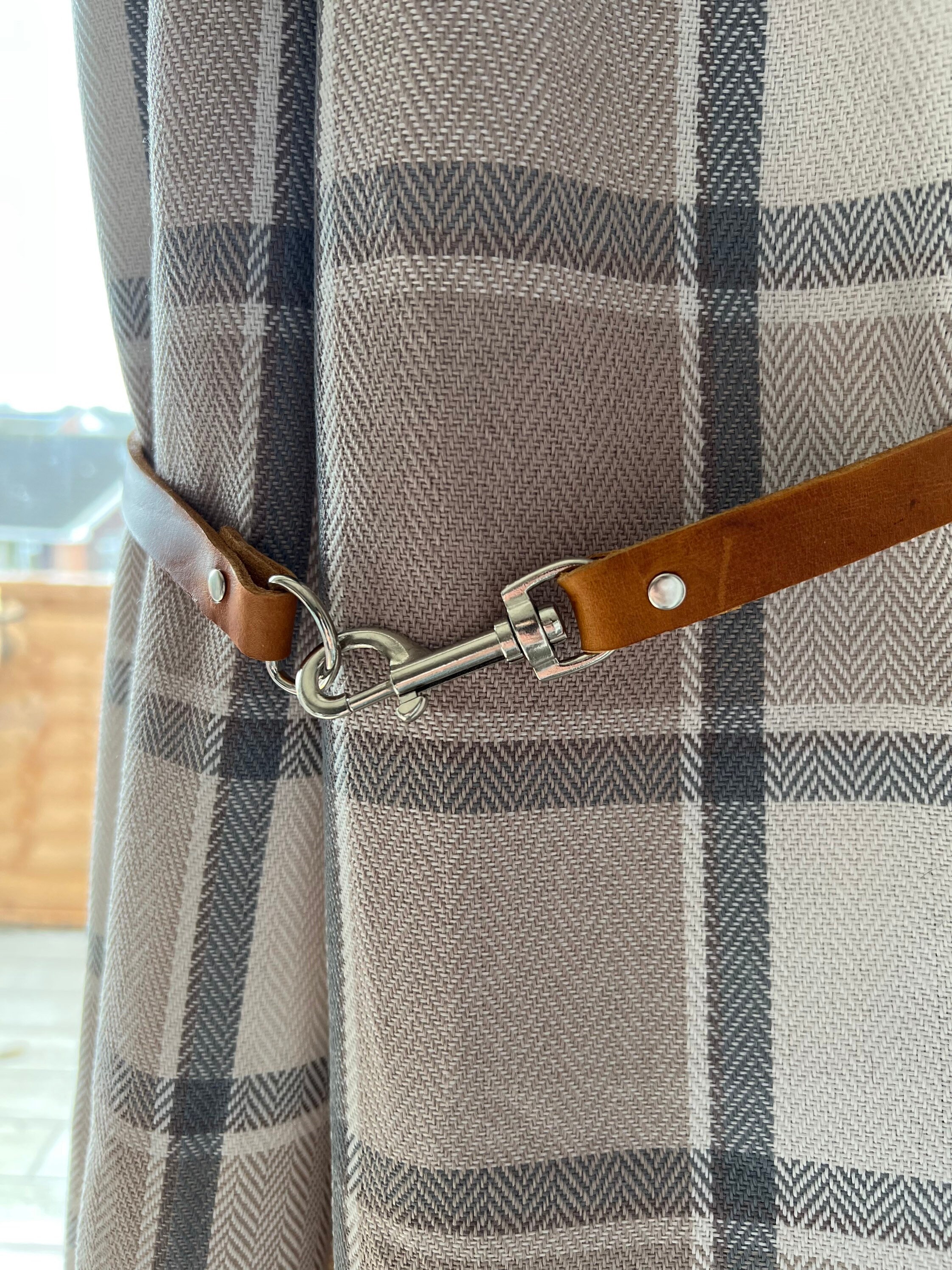 Leather Curtain Minimalist Tie Back Handmade Genuine British - Etsy