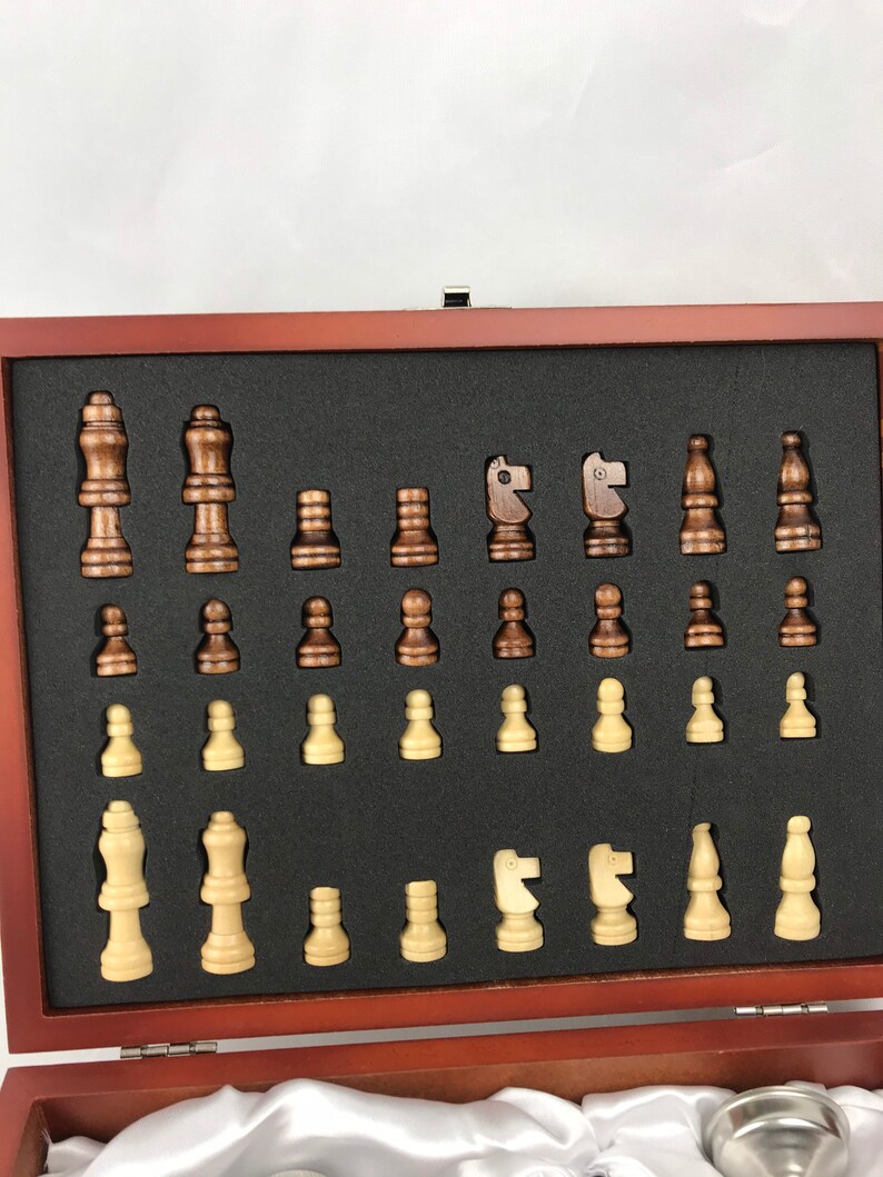 Personalised Leather Chess Gift Set | Etsy