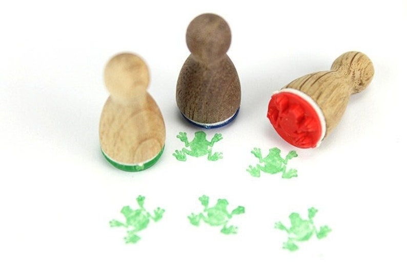 Mini Stamp -frog- Motif Stamp Pond Animals Amphibian - Etsy
