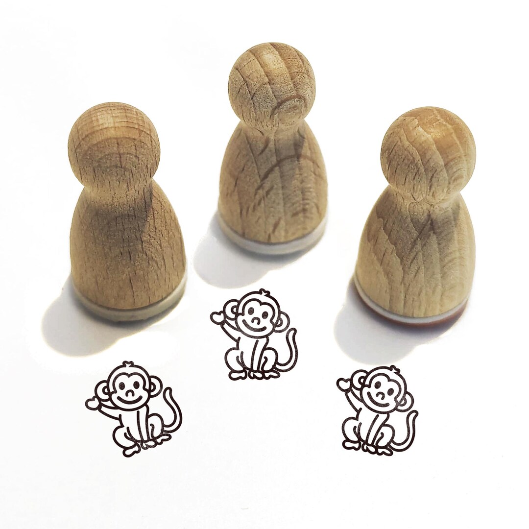 Mini Stamp -alex Monkey- Animal Motif Children's Stamp for Crafting ...