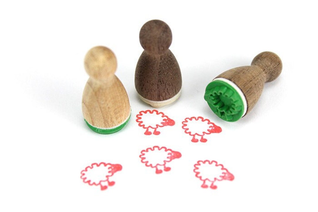 Stemplino Ministempel Schaf Holzstempel für Basteln Tagebuch Planer Bullet Journal Planner ...