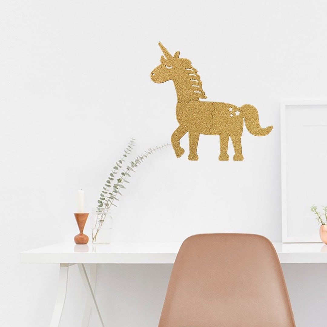 Cork Picture Unicorn Pin Board Cork Board for Children's Room Classroom ...