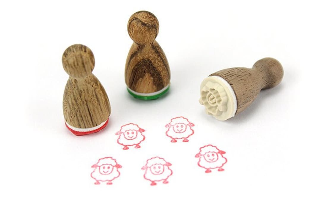 Stemplino Mini Stamp Sven Sheep Wooden Motif Stamp for Journal Calendar ...