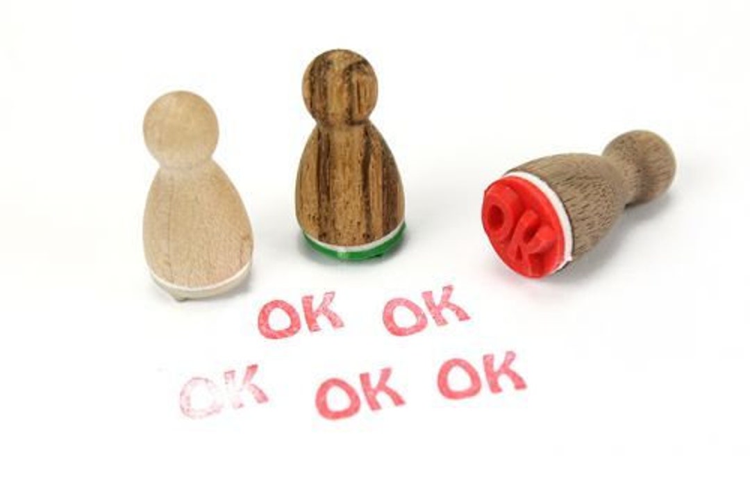 Stemplino Mini Stamp - OK - Mini Stamp Wooden Stamp for Diary Planner ...