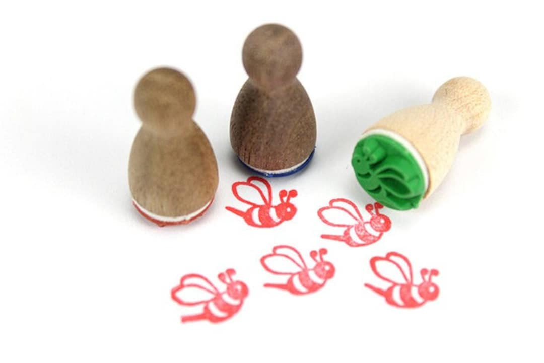 Stemplino Mini Stamp - Bee - Mini Stamp Wooden Stamp Children's Gift ...