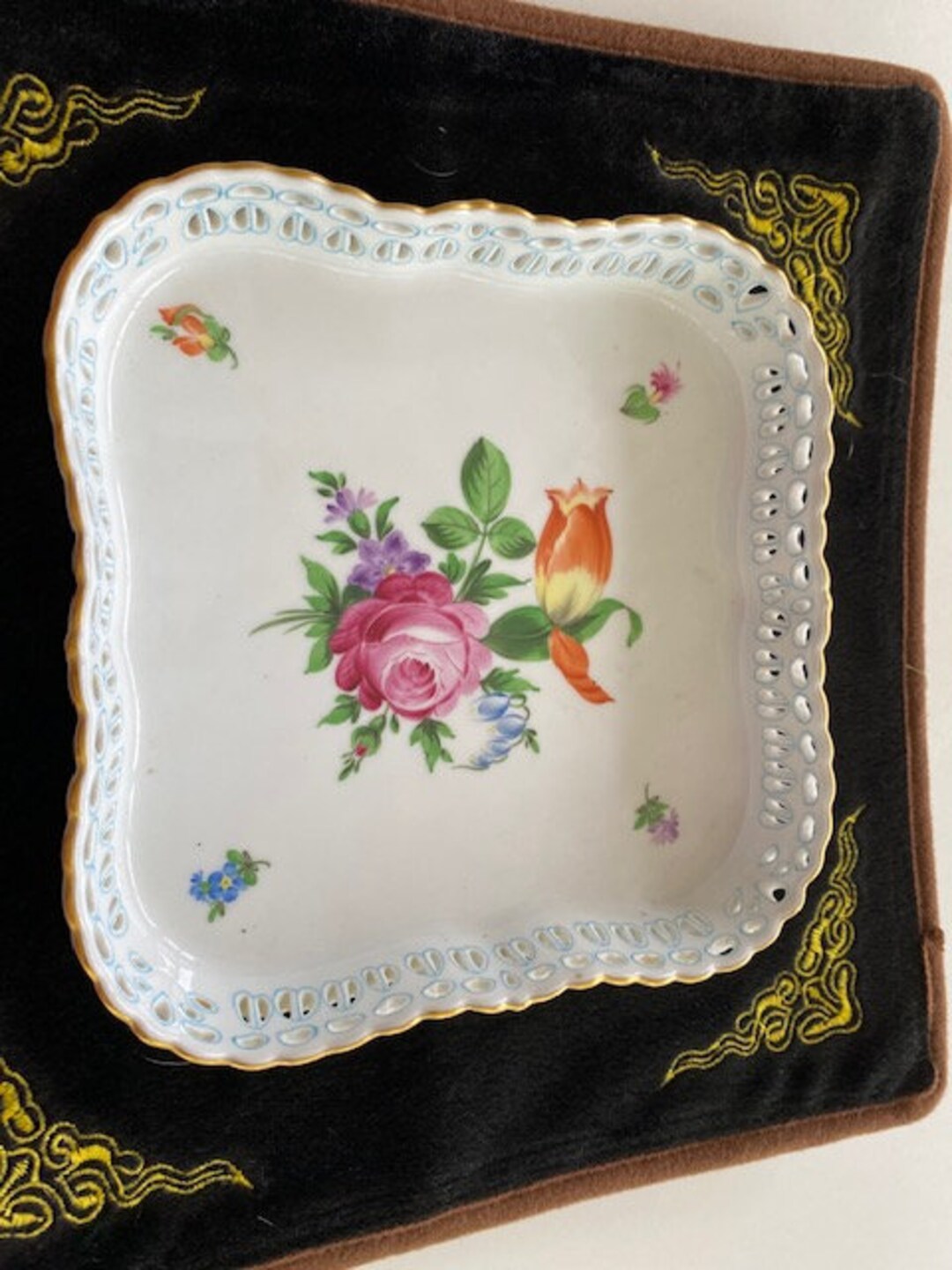 Herend Hand Painted Porcelain Tray - Etsy