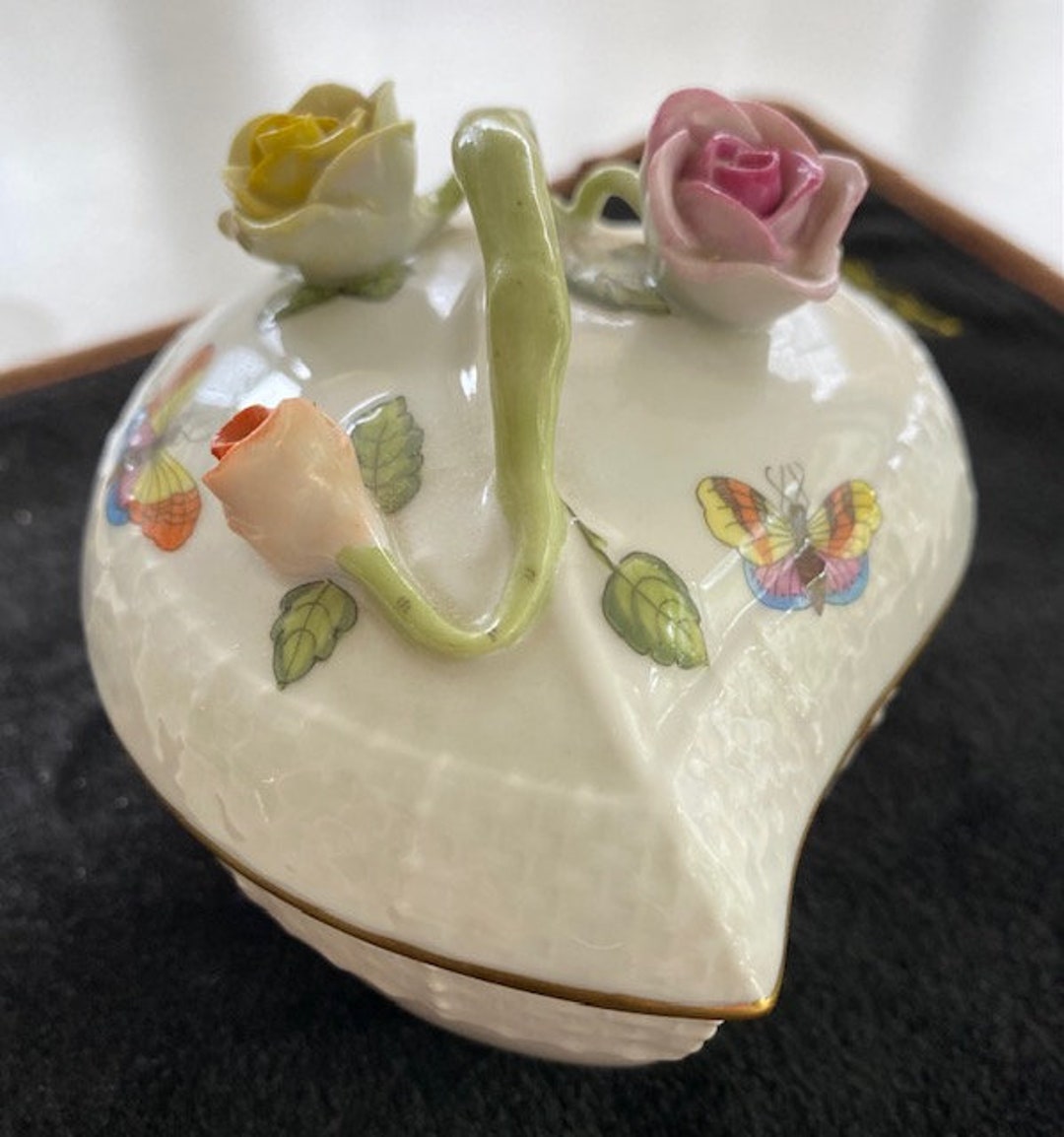Herend Hand Painted Trinket Box - Etsy
