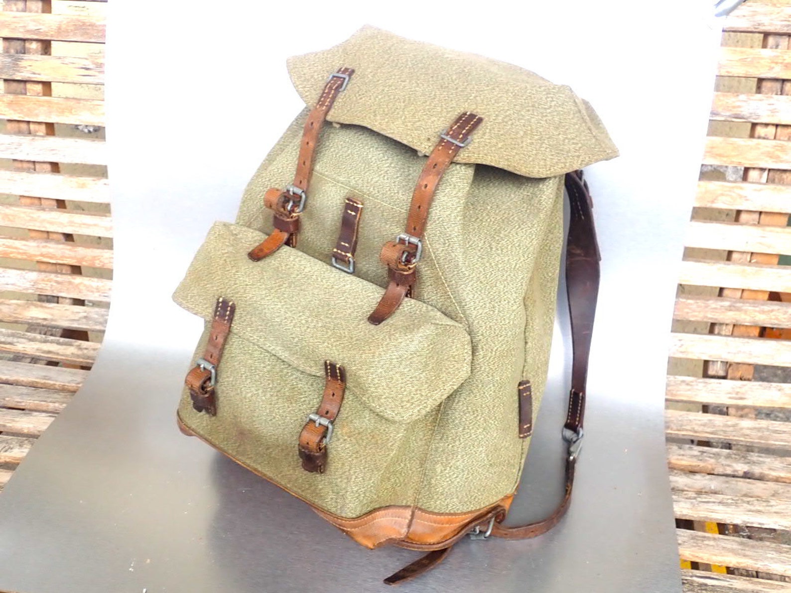 1959 Swiss Army Backpack Vintage Backpack Citybag Salt and Pepper Swiss ...