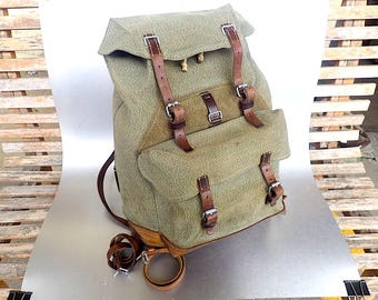 Swiss Army Backpack - Rucksack Salt and Pepper - Vintage Manbag - Etsy