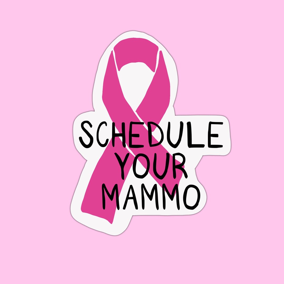 Breast Cancer Schedule Your Mammo Sticker - Etsy