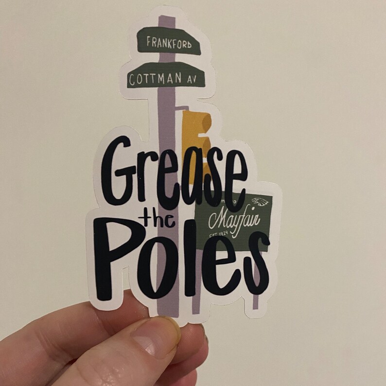 Philly Eagles: Grease the Poles Sticker - Etsy