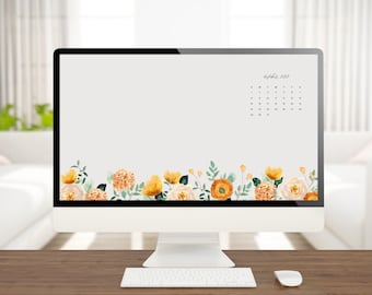 Minimalist Floral Desktop Wallpaper | Calendar Desktop Wallpaper ...