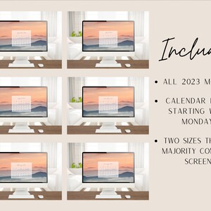 Minimalist Computer Desktop Wallpaper Background Calendar - Etsy