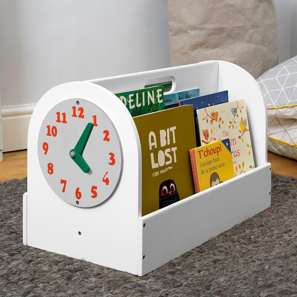 Children’s Book Box in Ivory Wood by Tidy Books. Portable Book Storage ...