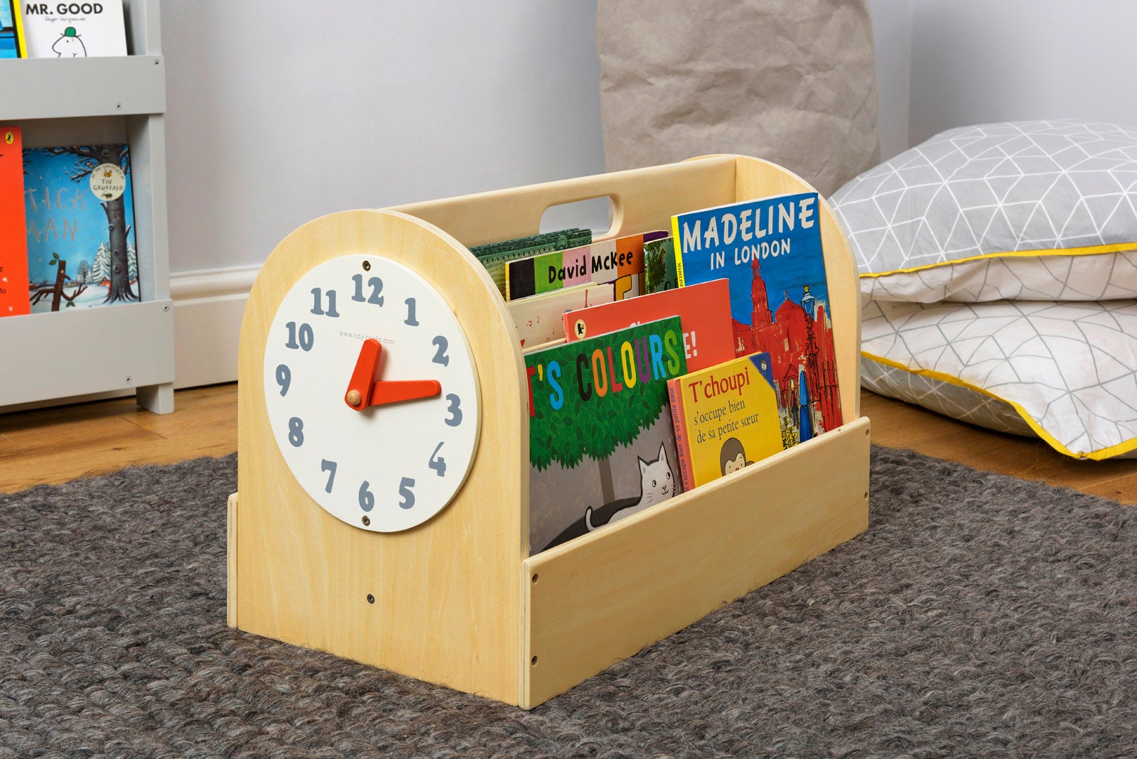 Children’s Book Box in Natural Wood by Tidy Books. Portable Book ...