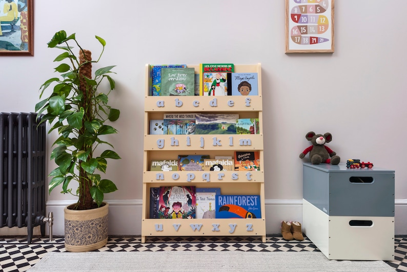 Tidy Books® Kids Bookshelf Alphabet Bookcase the Original - Etsy