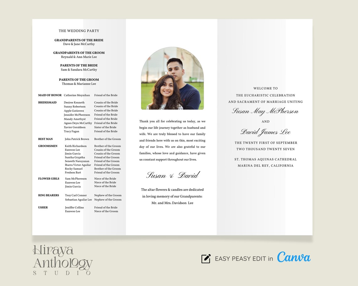 CATHOLIC Wedding Program With Mass - the Order of Celebrating Matrimony ...
