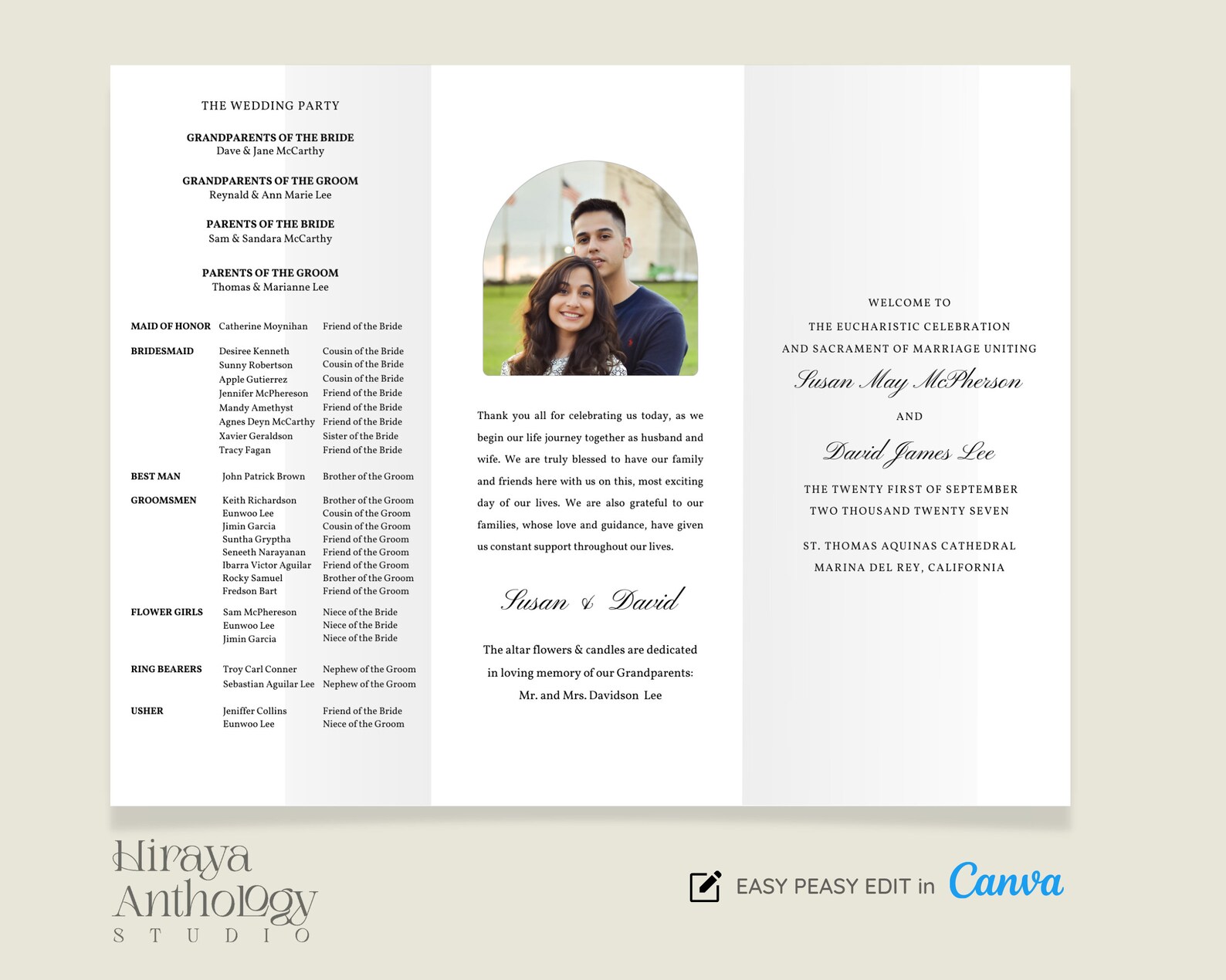 CATHOLIC Wedding Program With Mass - the Order of Celebrating Matrimony ...
