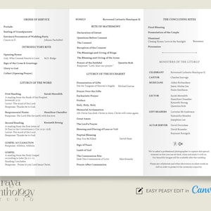 CATHOLIC Wedding Program With Mass - the Order of Celebrating Matrimony ...