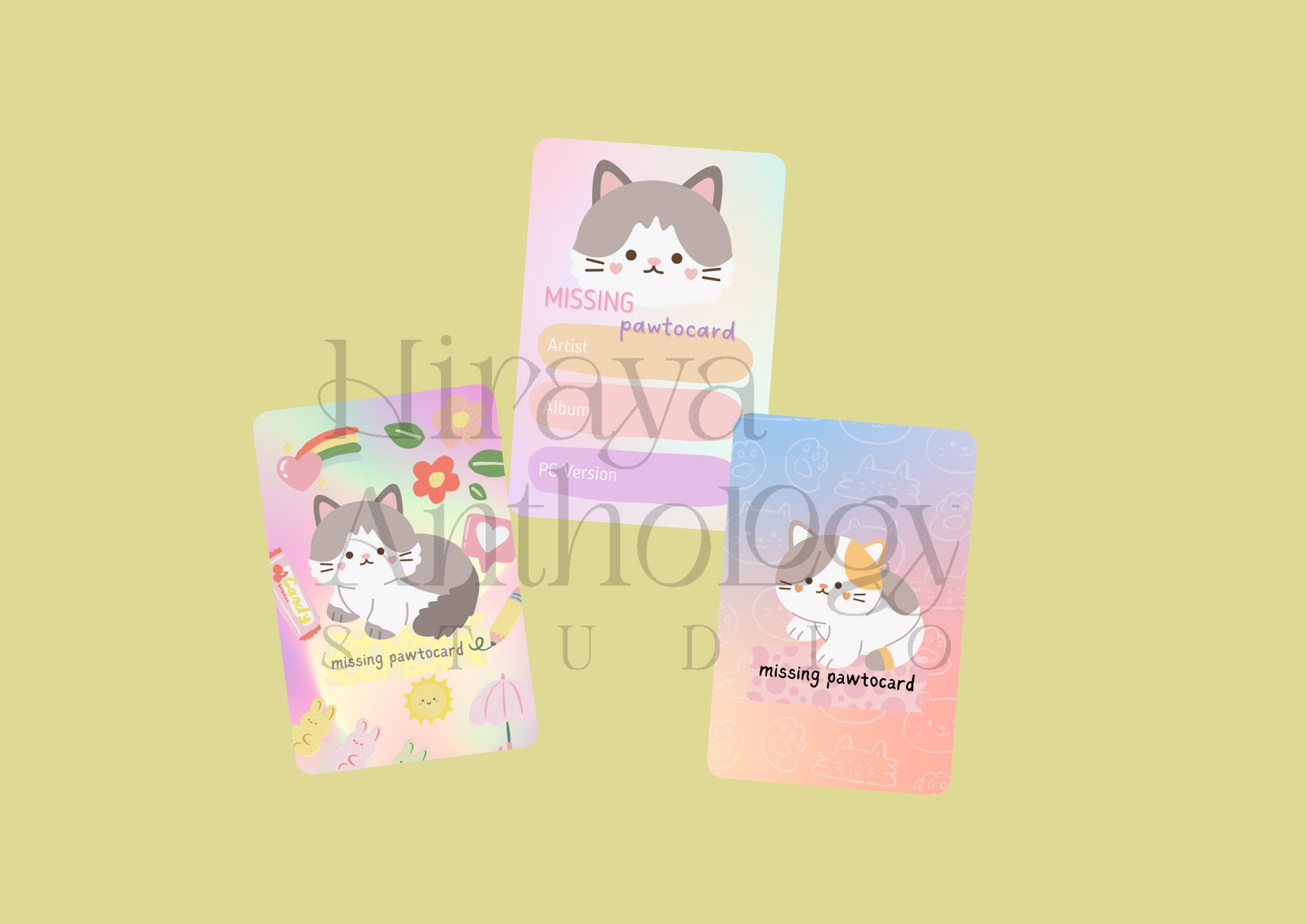 PHOTOCARD BINDER Placeholder Filler Digital Printable - PAWTOCARD ...