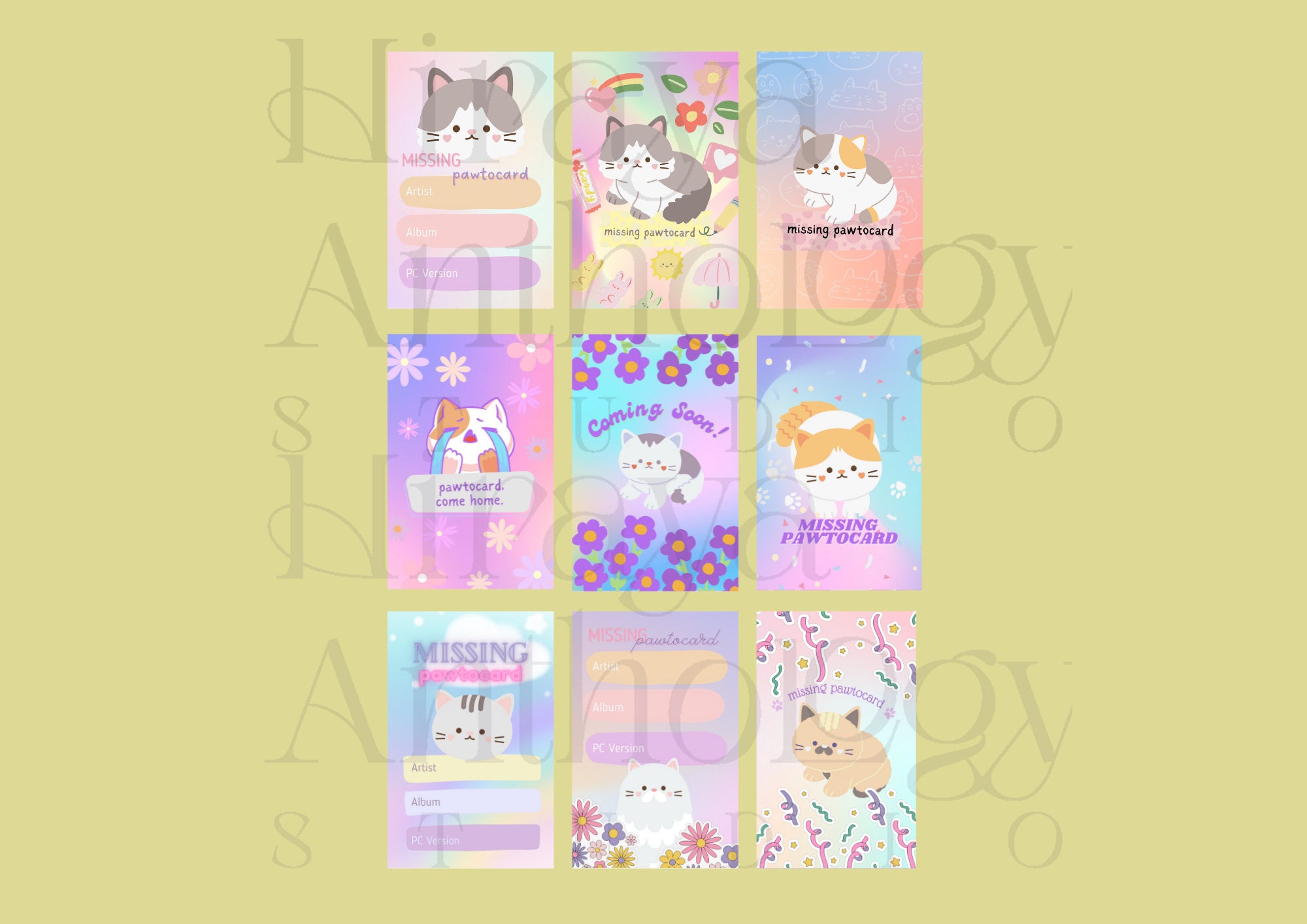 PHOTOCARD BINDER Placeholder Filler Digital Printable - Etsy