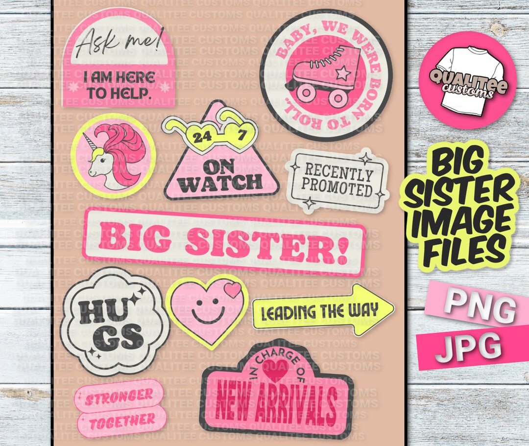 Big Sister Images, Sister Sublimation Images, Big Sister Graphics, Big ...