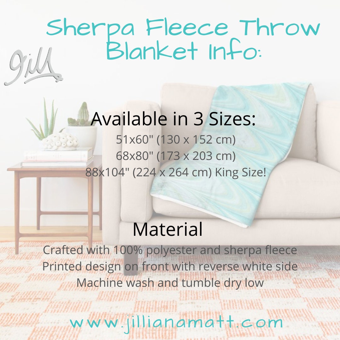 Blue Throw Blanket Geometric Design | Etsy