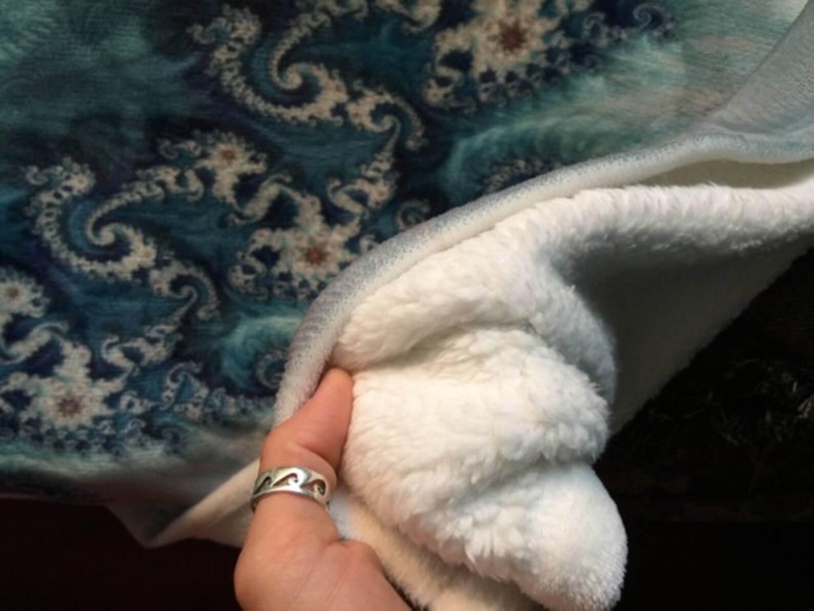 Blue Throw Blanket Geometric Design | Etsy