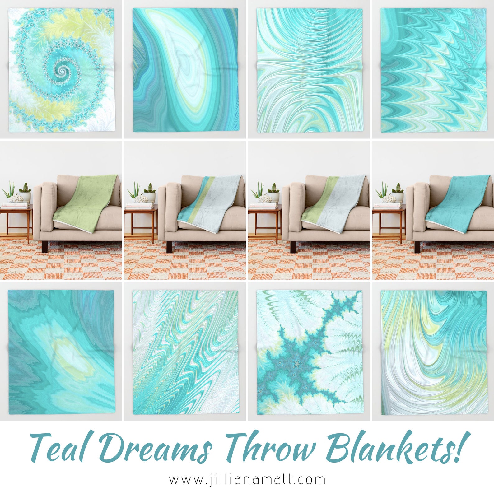 Blue Throw Blanket Geometric Design - Etsy