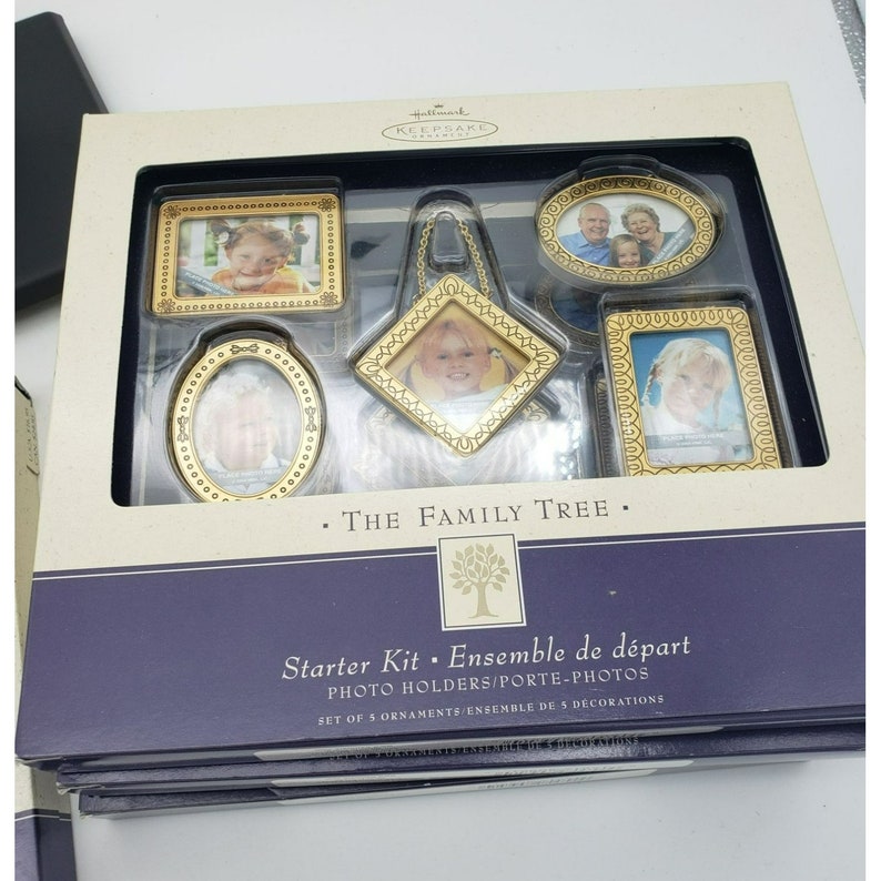 Hallmark Family Tree Photo Holder With 4 Ornament Sets, Wall Mount or ...