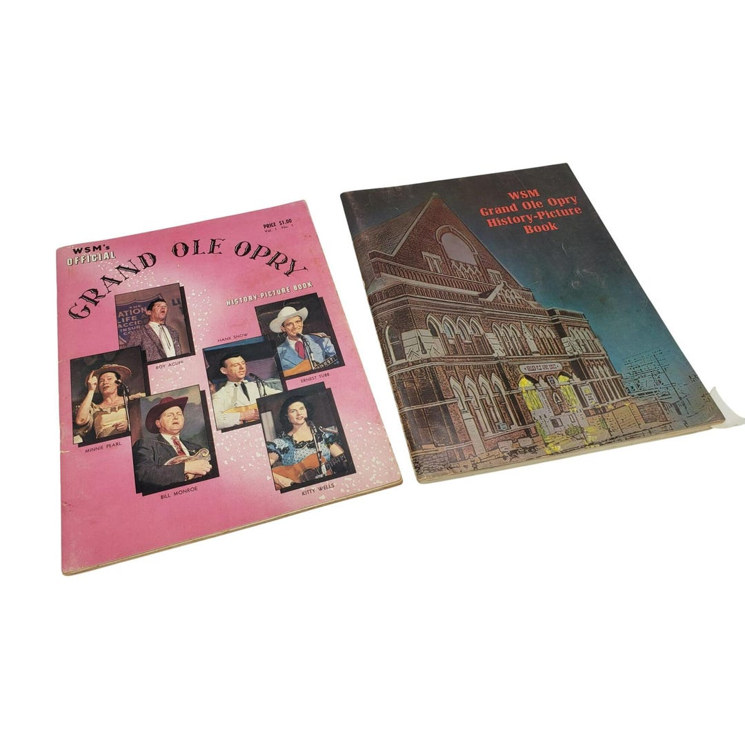 2 WSM Grand Ole Opry History Picture Books, Pink Vol 1 No. 1, Dolly ...