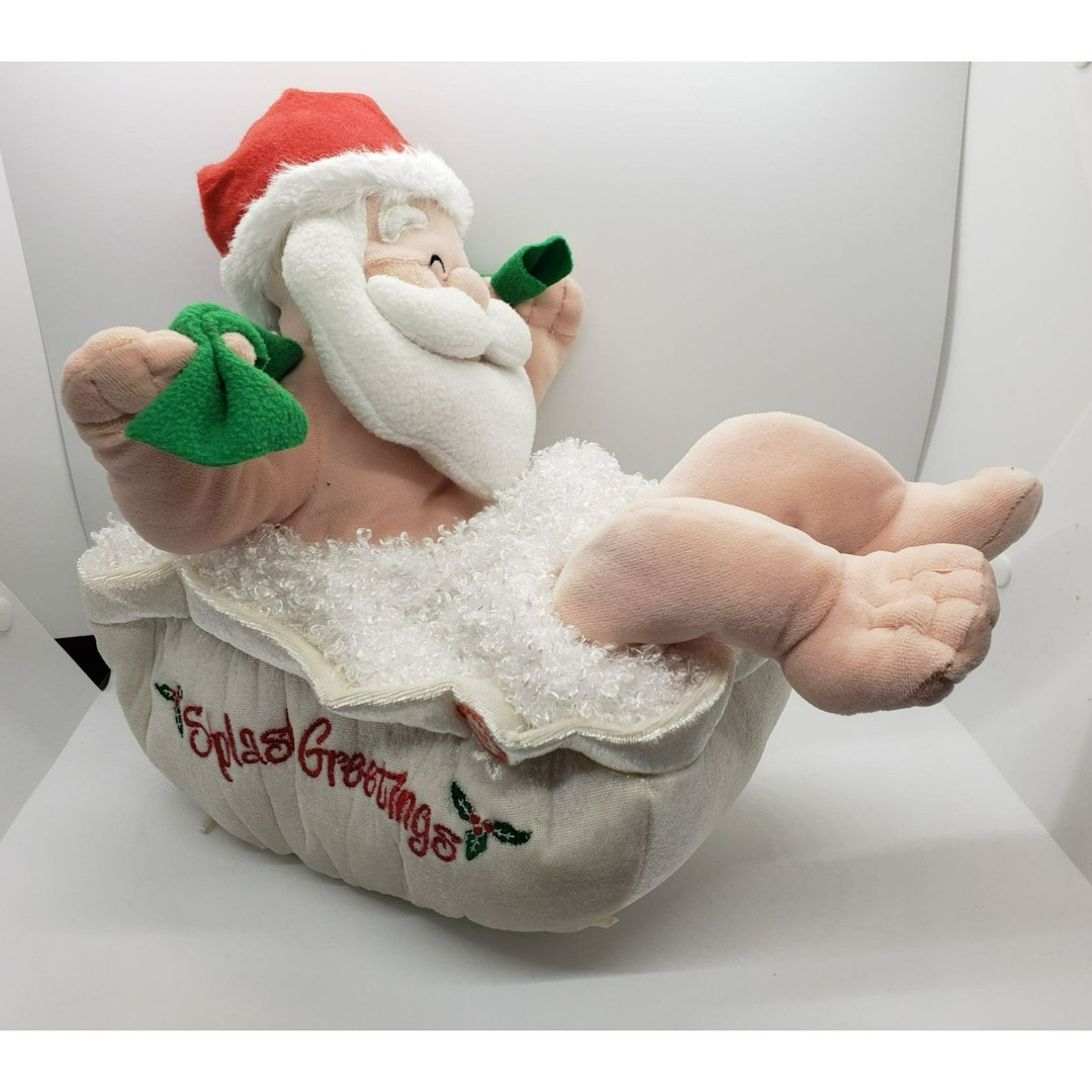 Sound & Light Animated BATHTUB SANTA Singing Splish Splash - Etsy