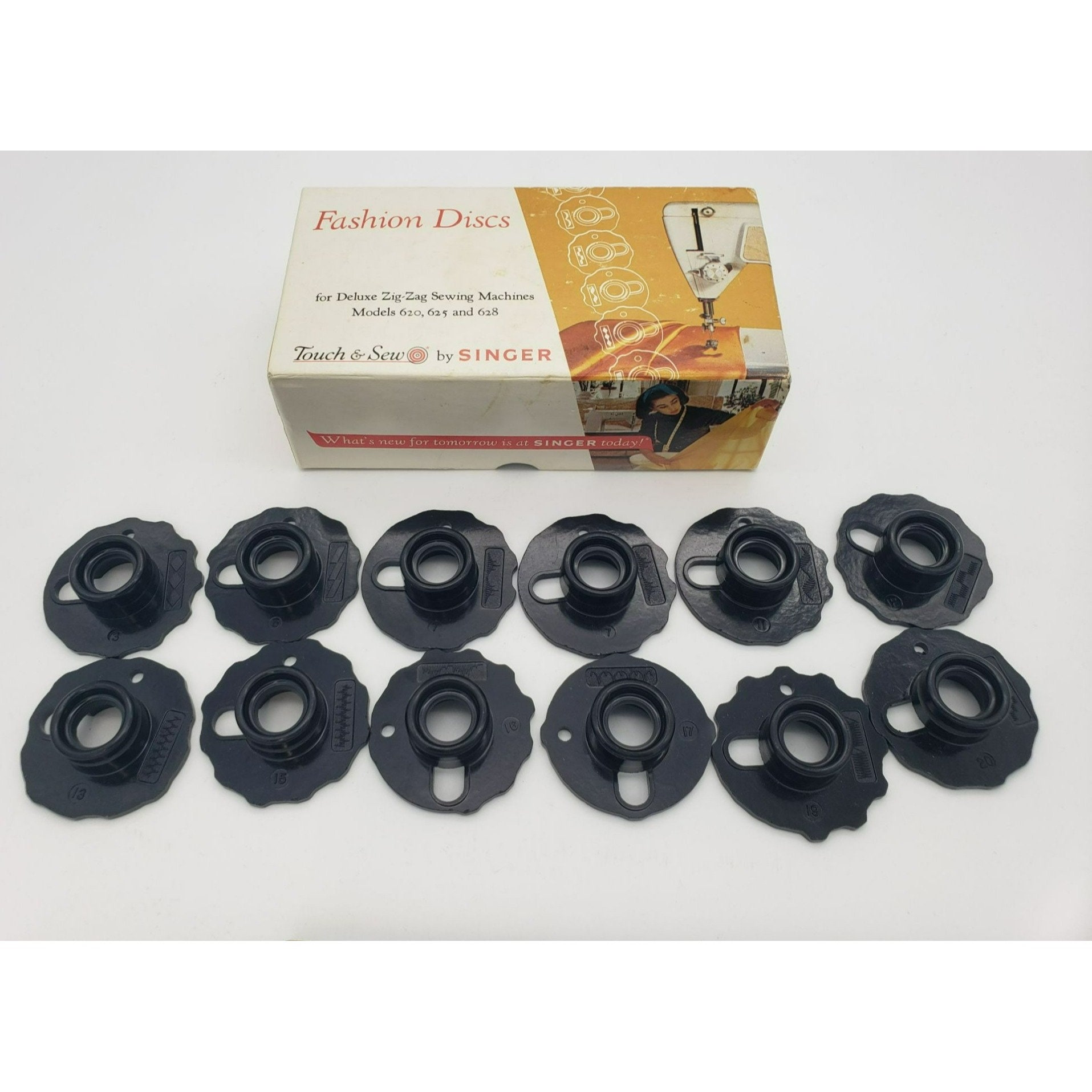 12 Vintage Singer Sewing Machine Fashion Stitch Cam Disks in Original ...