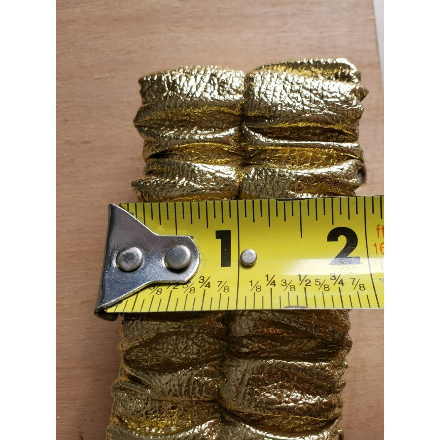 Vintage Wide Gold Belt With Locking Buckle, Stretches up to 32 ...