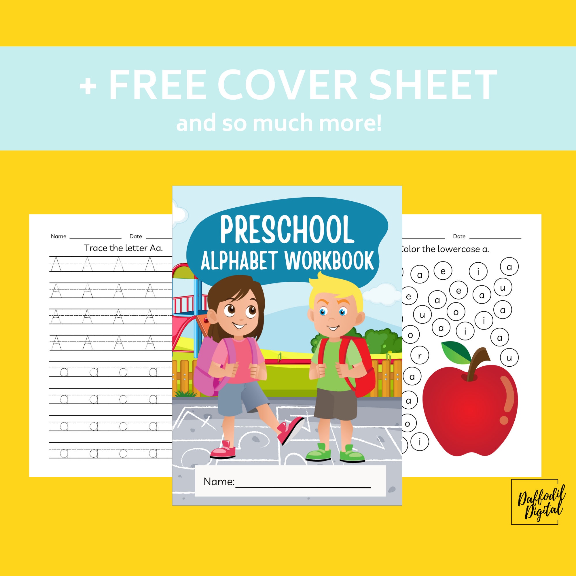 Preschool Alphabet Workbook Preschool Curriculum Alphabet Activities ...