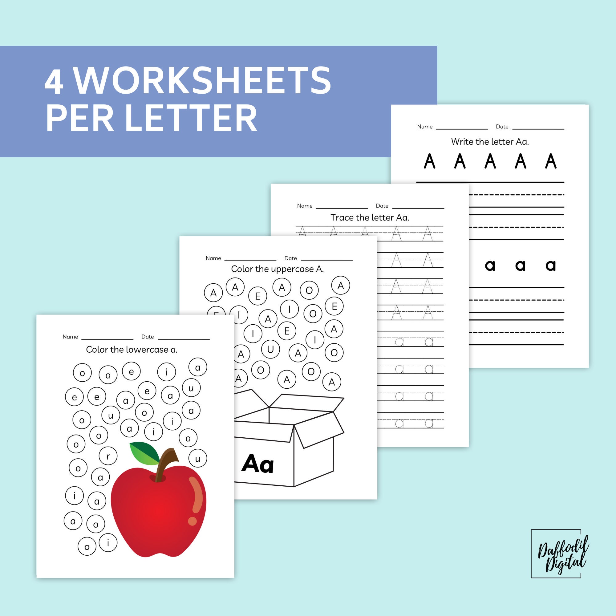 Preschool Alphabet Workbook Preschool Curriculum Alphabet Activities ...