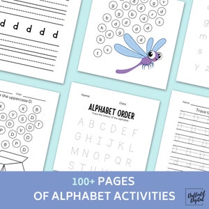 Preschool Alphabet Workbook Preschool Curriculum Alphabet Activities ...