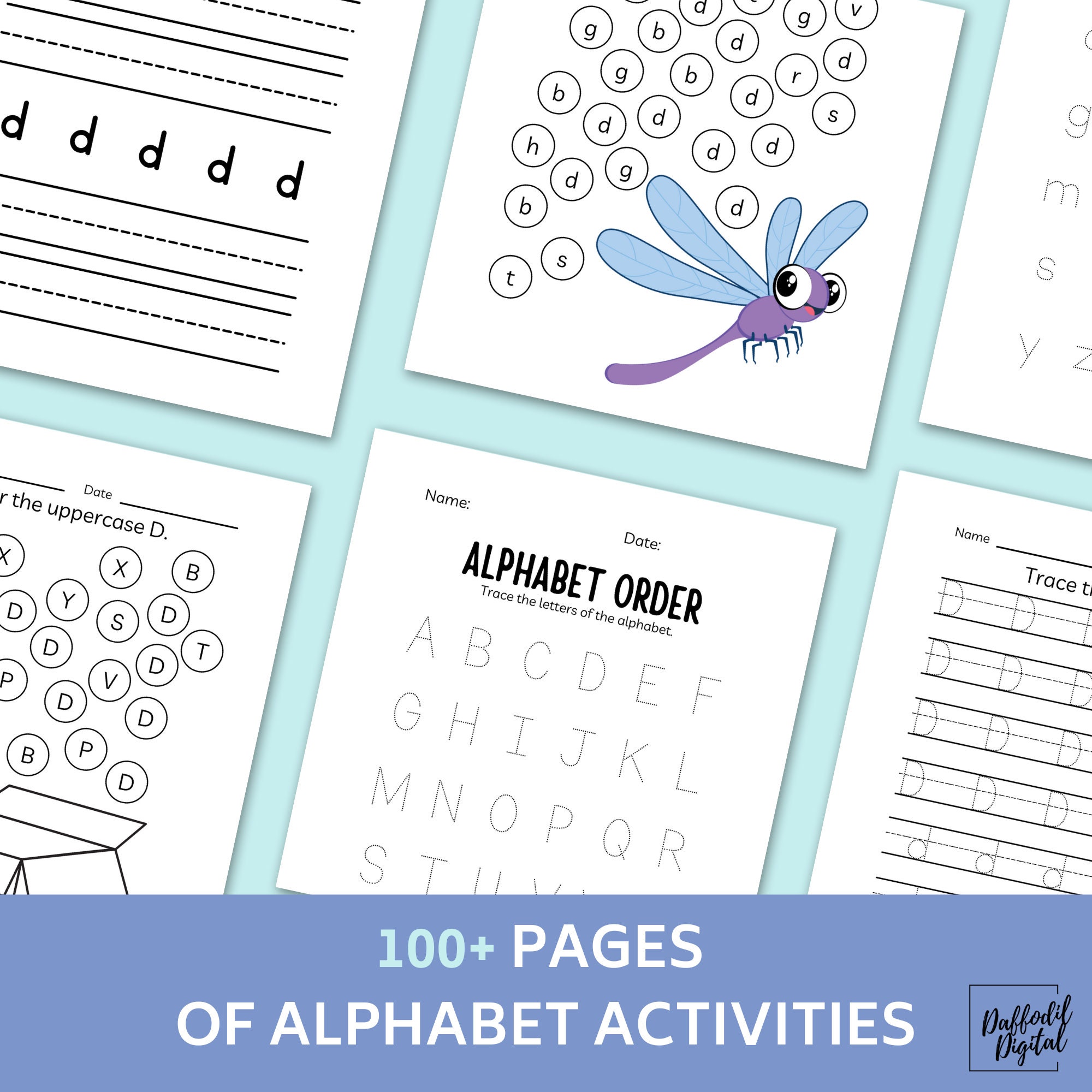Preschool Alphabet Workbook Preschool Curriculum Alphabet Activities ...
