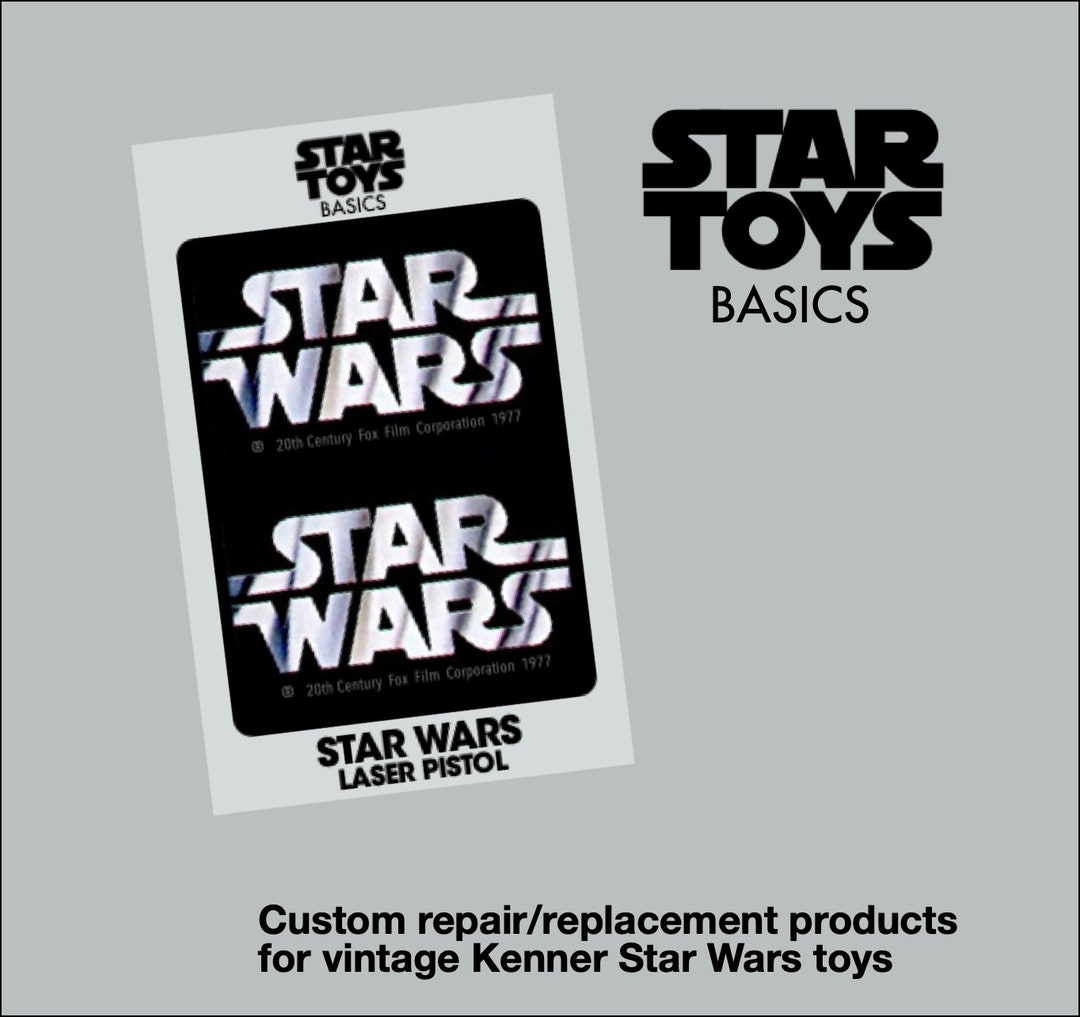 STAR WARS KENNER Han Solo Blaster Replacement Decals set of Two - Etsy