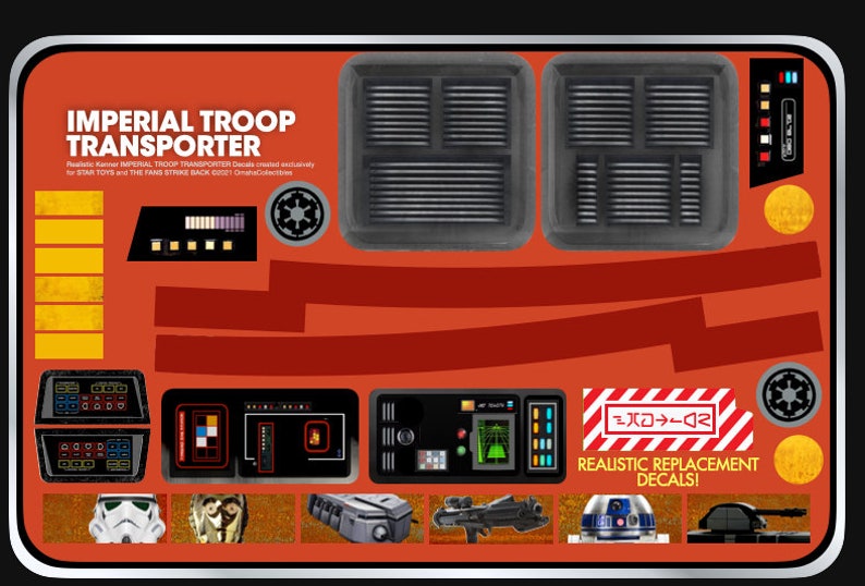 Custom Replacement Decals for Vintage Kenner Star Wars - Etsy