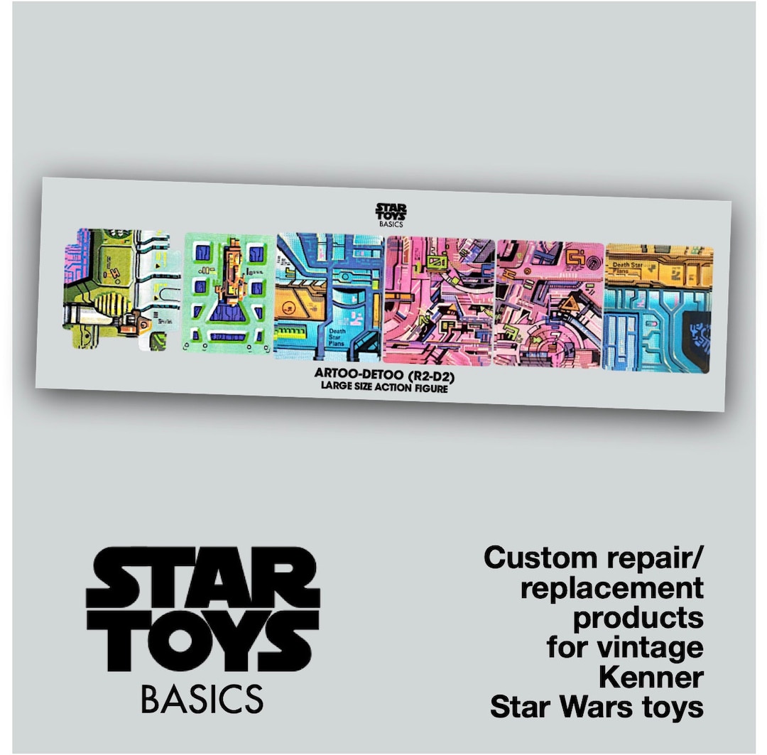 R2-D2 Large Size DEATH STAR Plans Replacement Stickers Vintage Kenner ...