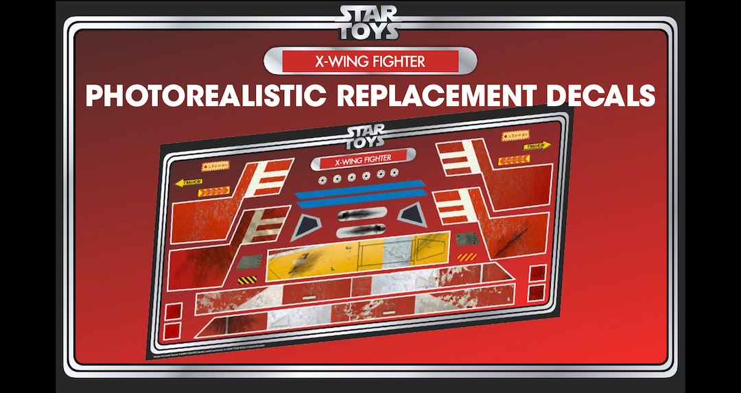 Replacement Die Cut Kenner Star Wars X-wing Fighter Photo Realistic ...