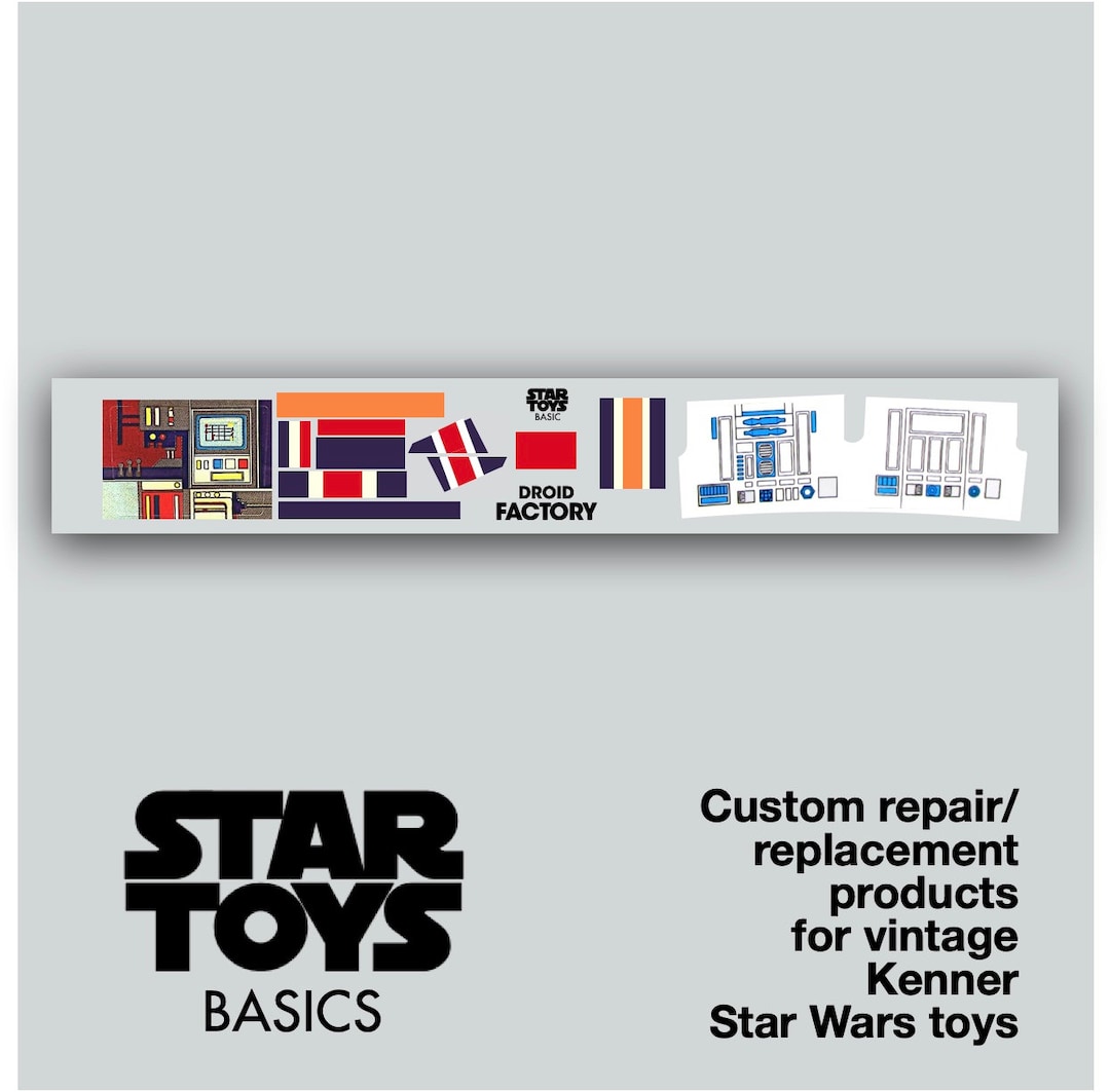 Vintage Kenner DROID FACTORY Replacement Decals - Etsy