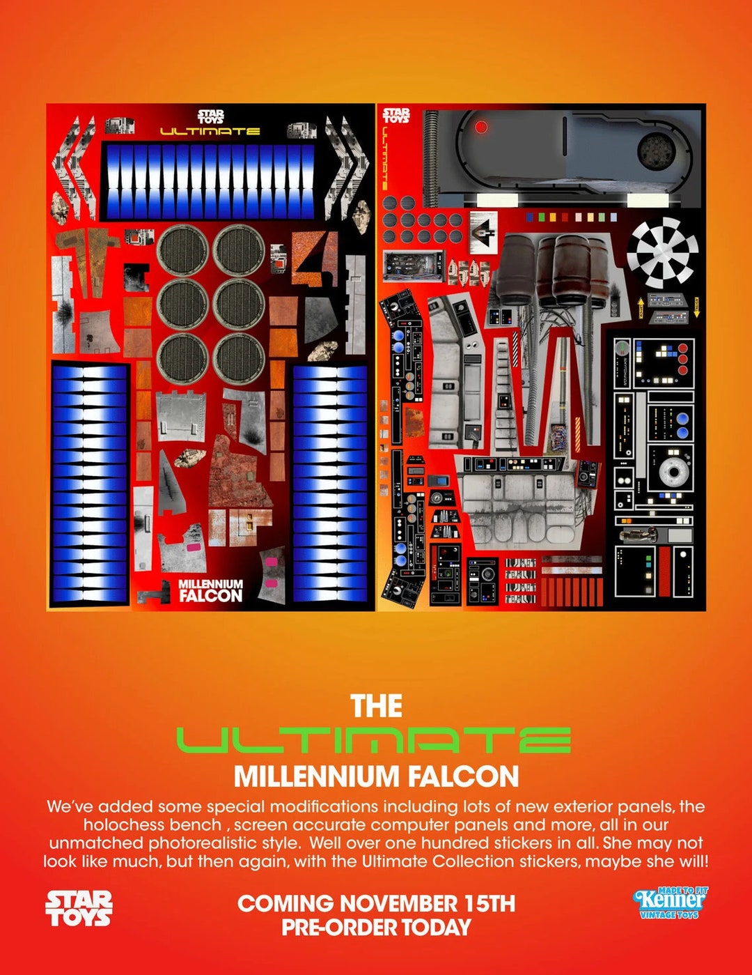 The ULTIMATE Collection Vintage Kenner Millennium Falcon Sticker Set - Etsy