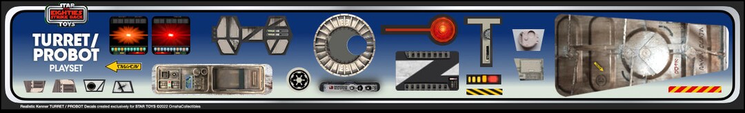 Photorealistic Replacement Die Cut Decals for Kenner Star Wars Turret ...