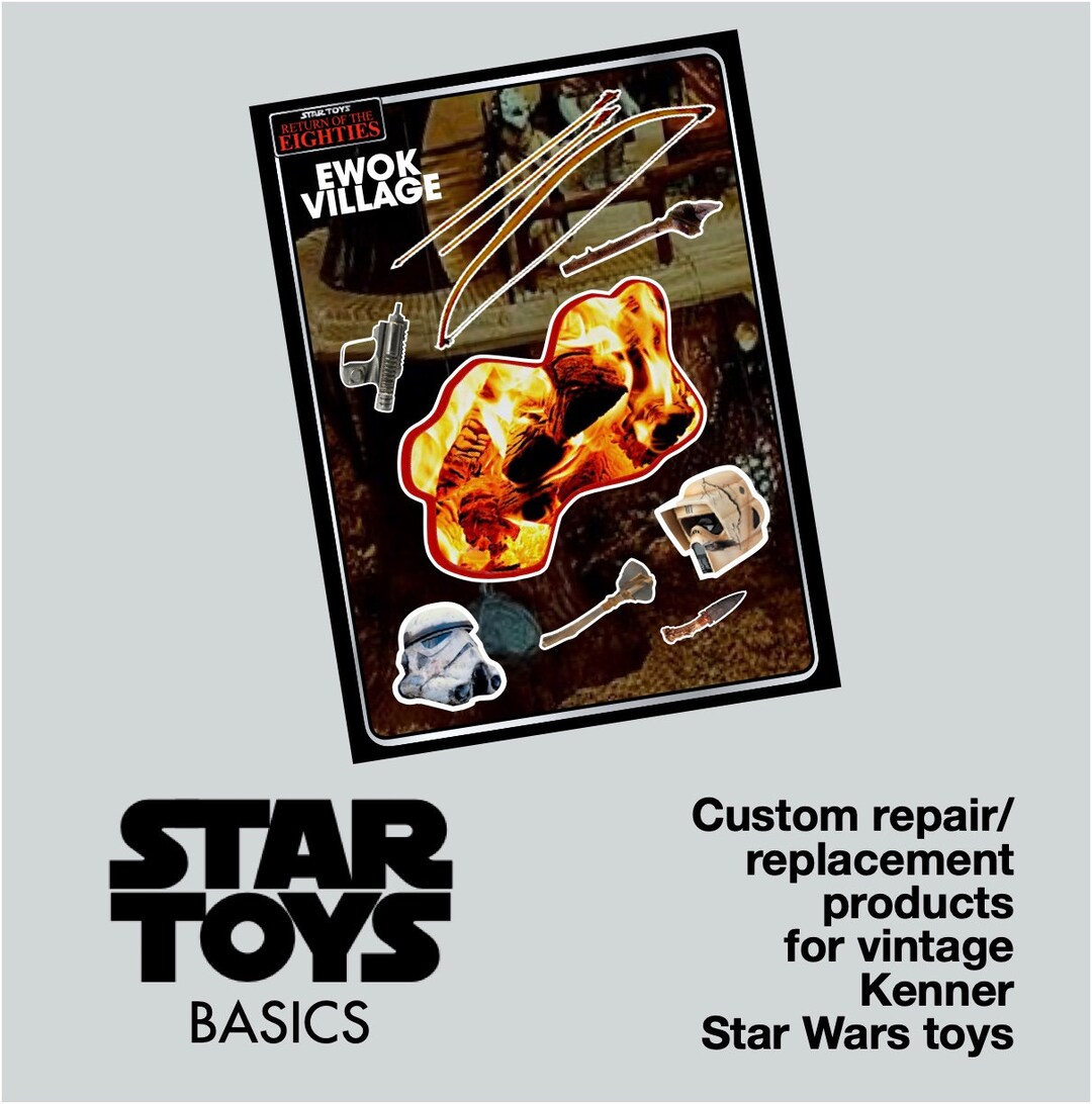 Vintage Kenner EWOK VILLAGE Fire Pit Decals Die Cut - Etsy