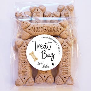 20 Doggie Bag Wedding Stickers Custom Personalized, Dog Treat Pet ...