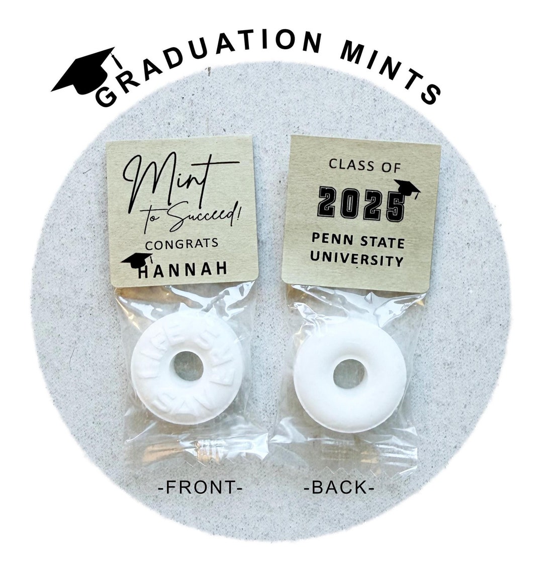 SET OF 60 - Graduation Mints Favors Gifts High School University ...