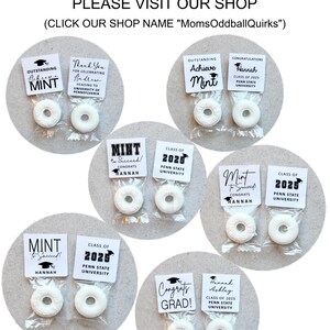 SET OF 60 - Graduation Mints Favors Gifts High School University ...