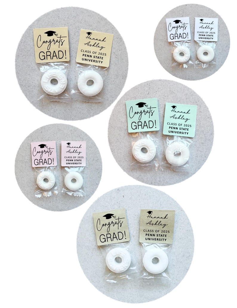 SET OF 60 - Graduation Mints Favors Gifts High School University ...